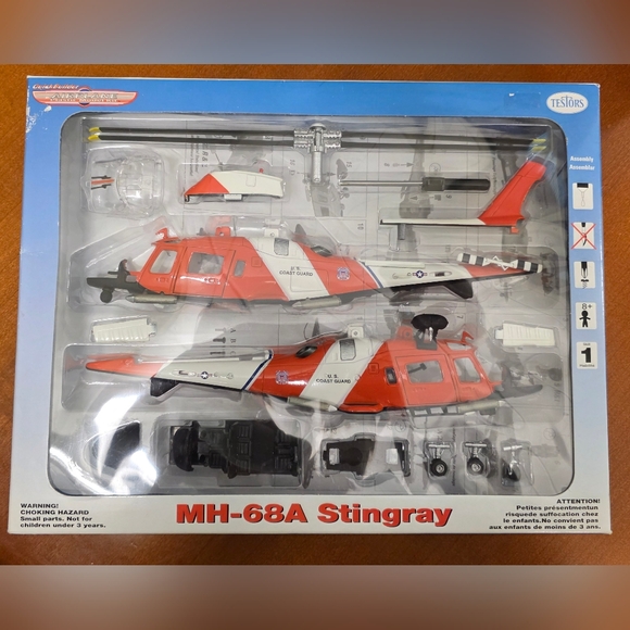 Toys | Testors Quickbuilder Metal Helicopters Uscostgaurd Uh1d Bell ...